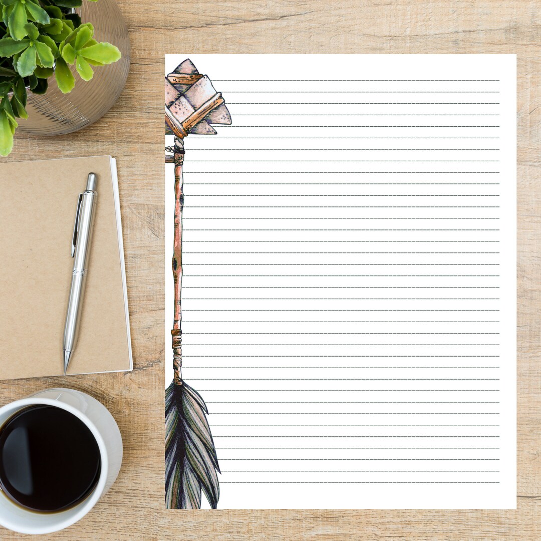 Arrow Stationery Set | 6 Sheets & 3 Envelopes | 8.5 X 11 Sheets ...