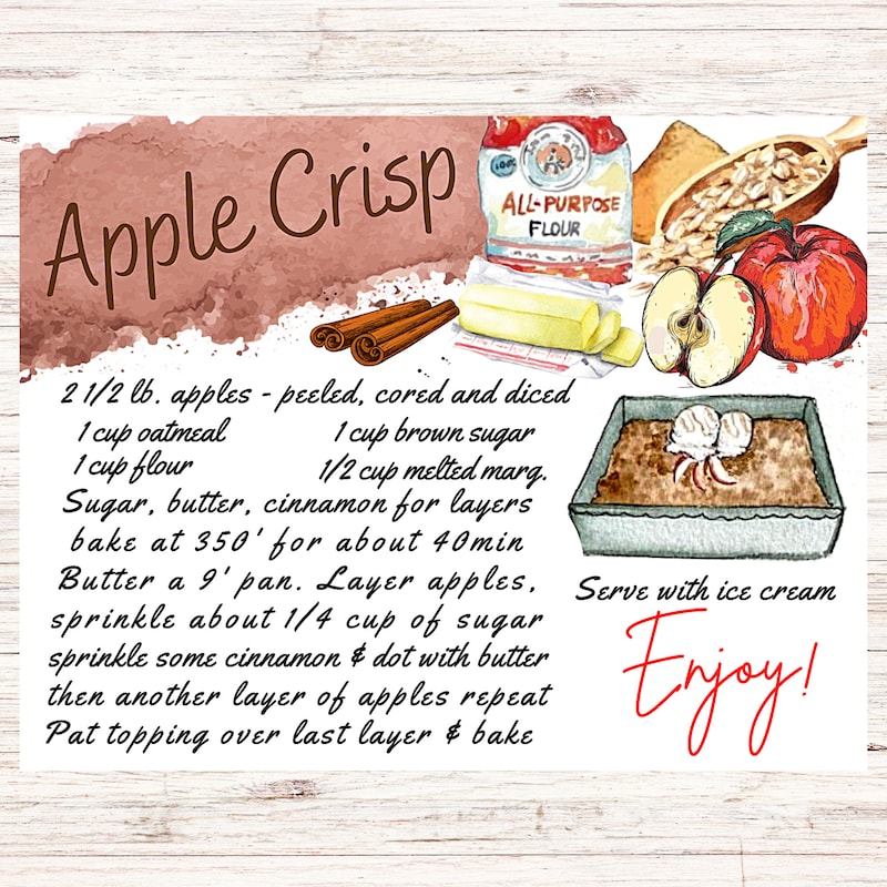 Apple Pie Recipe - Etsy