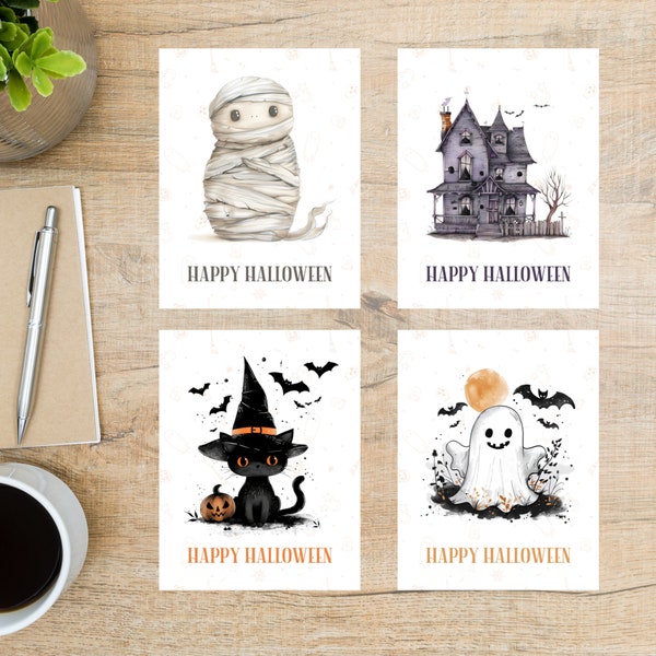 Halloween Postcards - Etsy