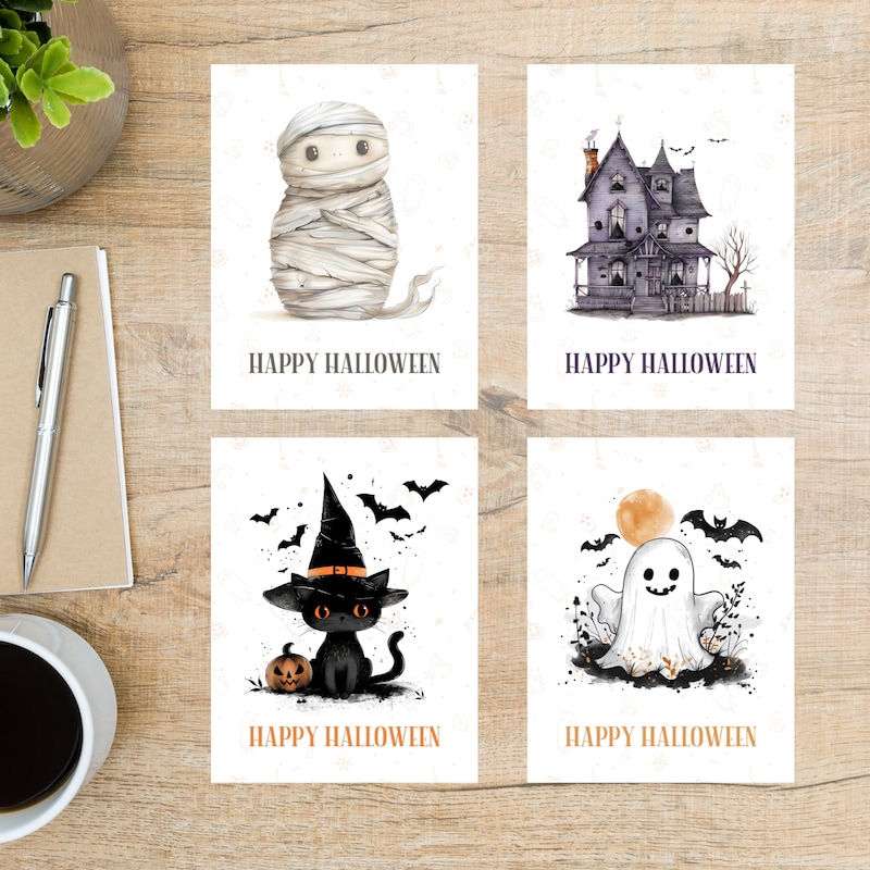 Halloween Postcards - Etsy