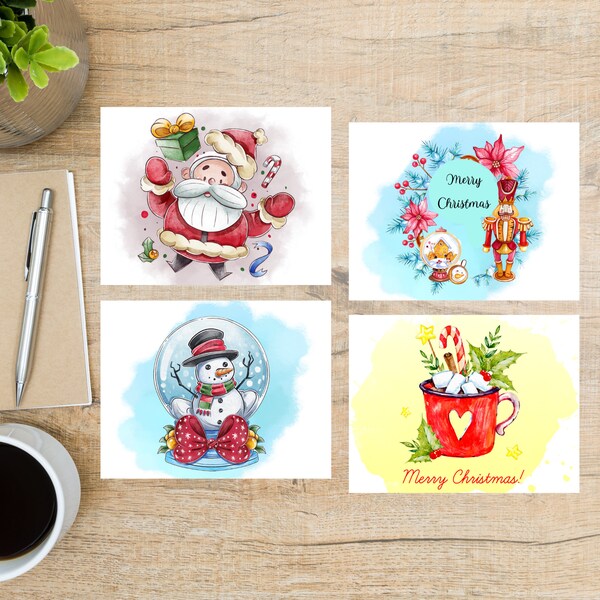 Christmas Postcard - Etsy