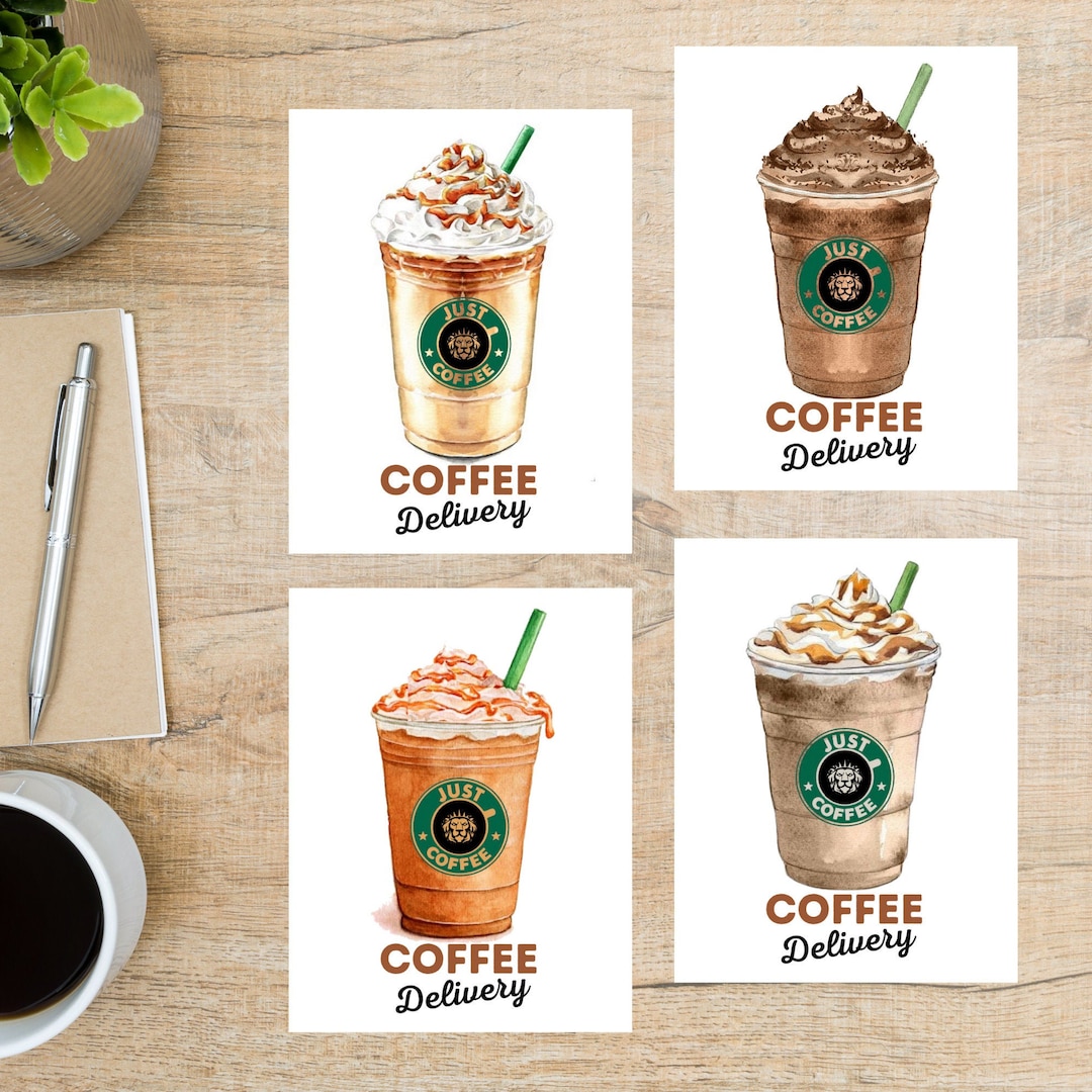 Coffee Love Postcard Set | 4 Postcards | 130 Thick Cardstock | Coffee ...