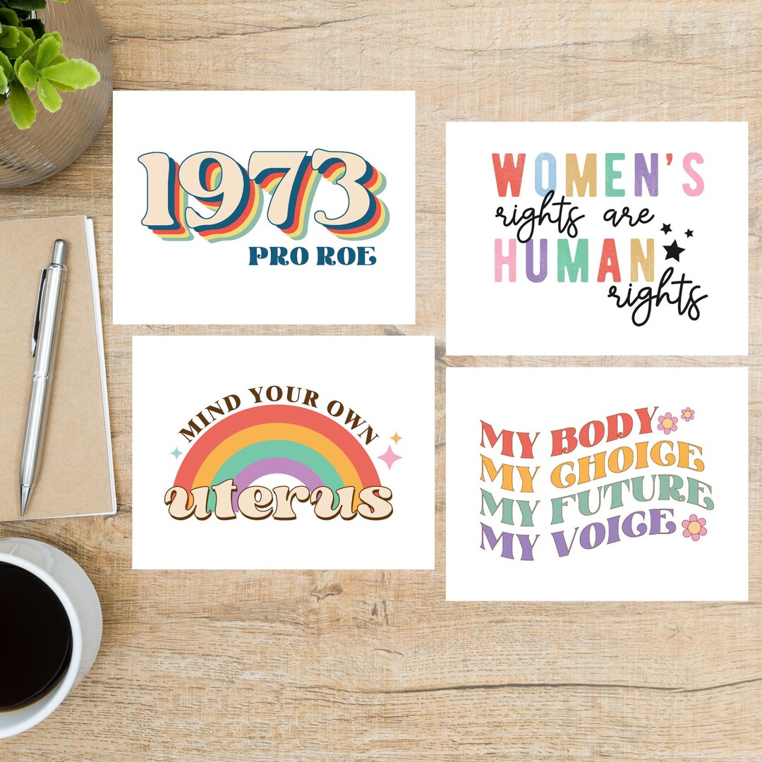 Women's Rights Postcard Set | 4 Postcards or Notecards | 130 Thick ...