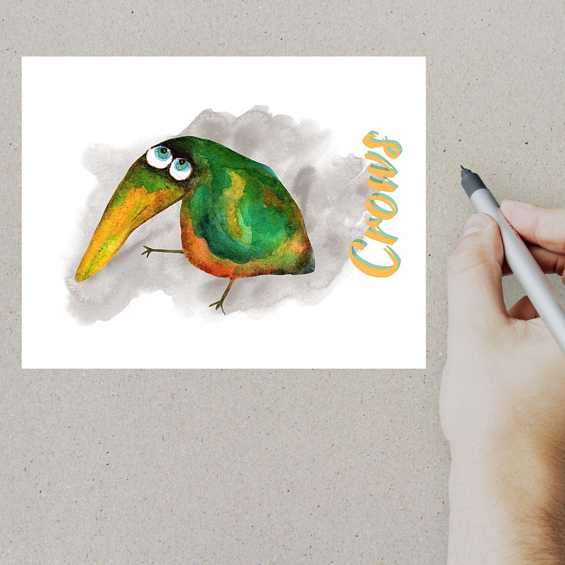 Silly Crows Postcard or Notecard Set 4 Postcards or - Etsy