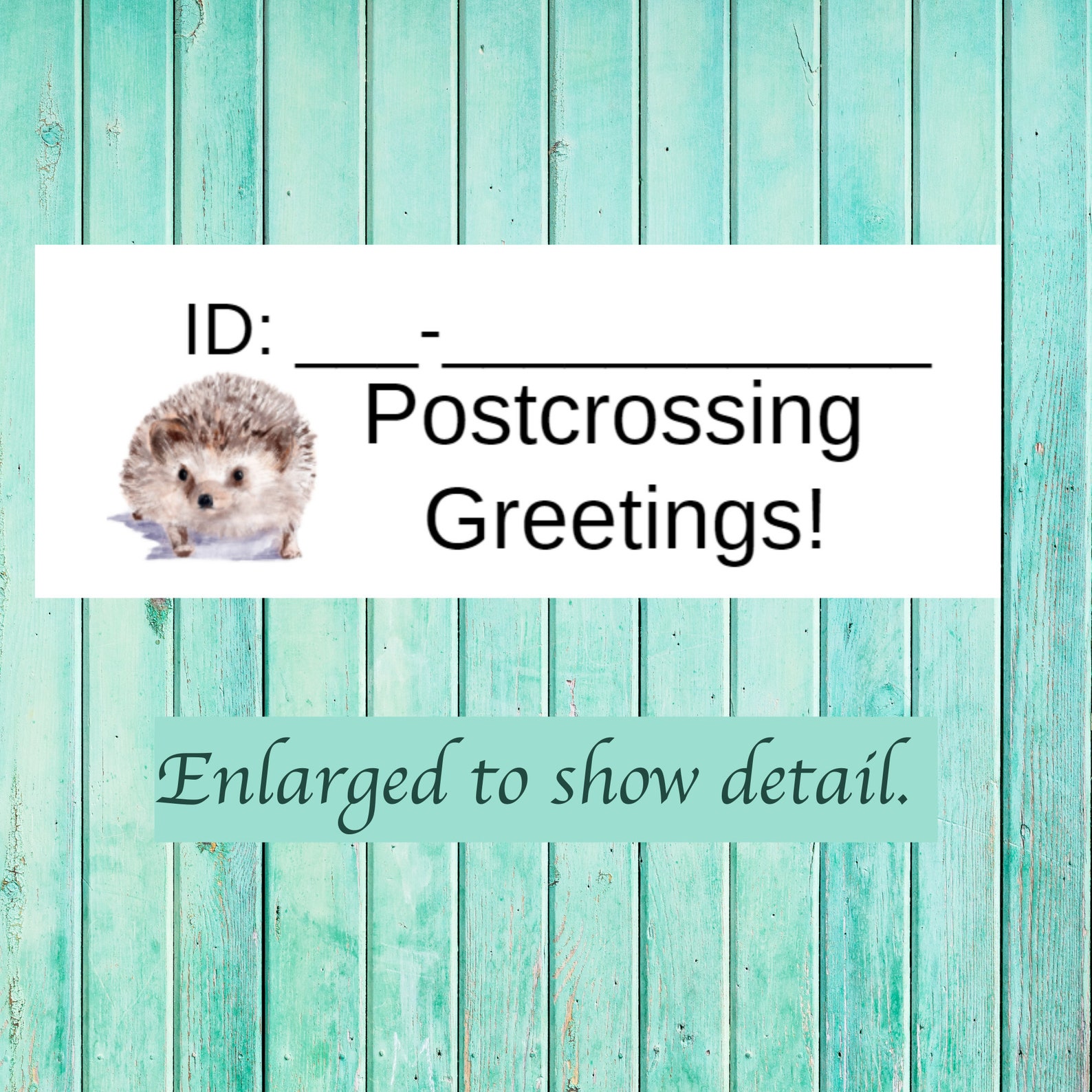 Hedgehog Extra Small Postcrossing ID Stickers 77 Stickers - Etsy