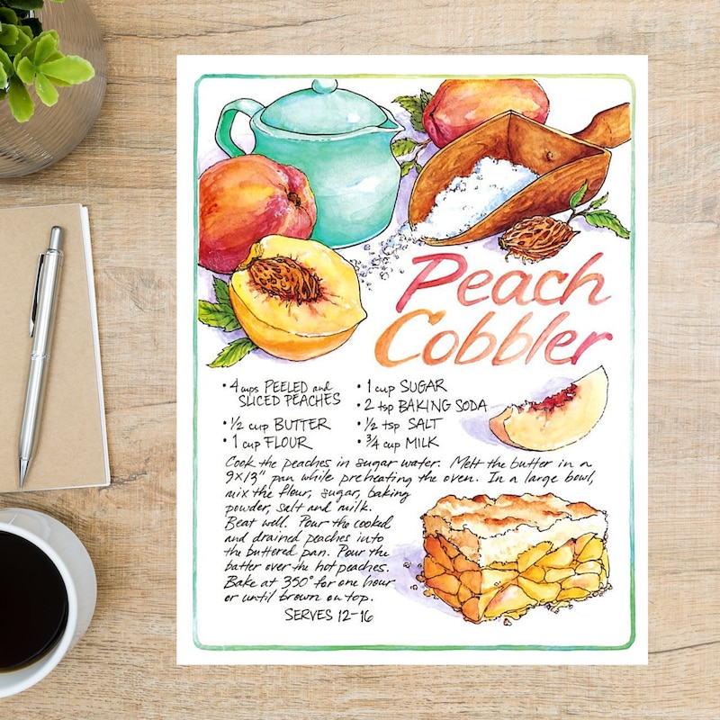 Peach Cobbler - Etsy