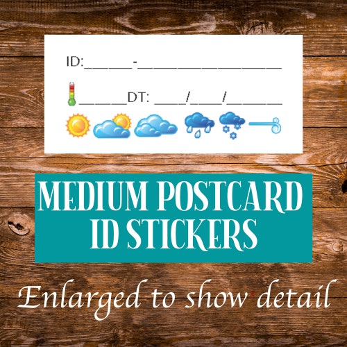 Medium Postcard Stickers 48 Stickers per Sheet Small to - Etsy