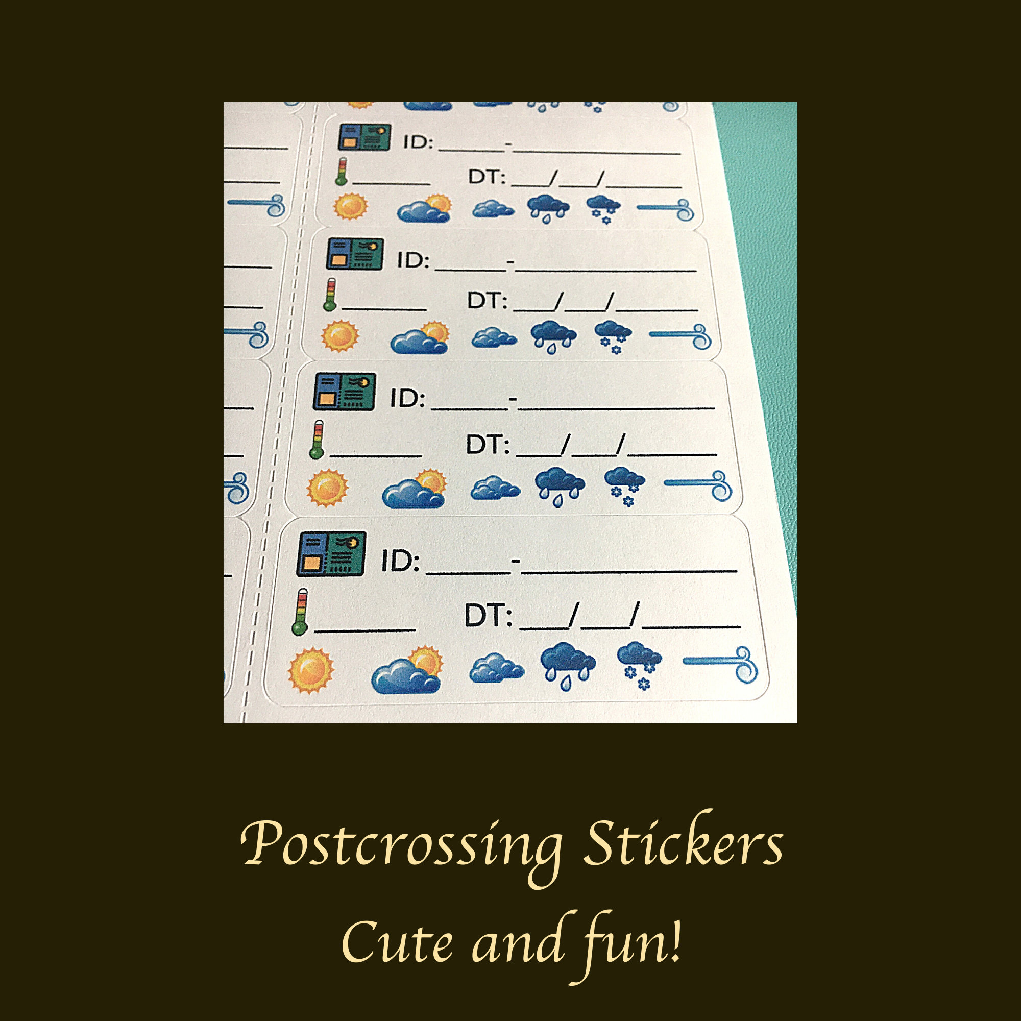 Large Postcard ID Stickers 30 Stickers per Sheet Small to - Etsy