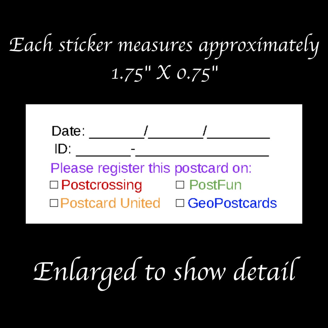 Large Postcard Stickers | 30 Stickers per Sheet | Small to Save Space ...