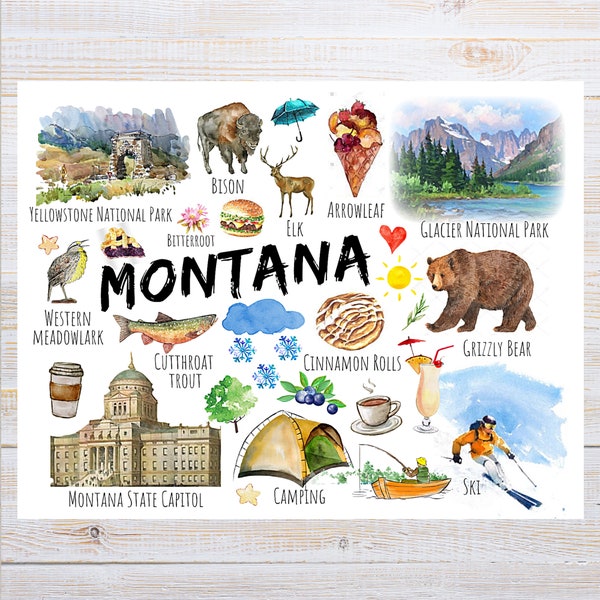Montana Postcard - Etsy