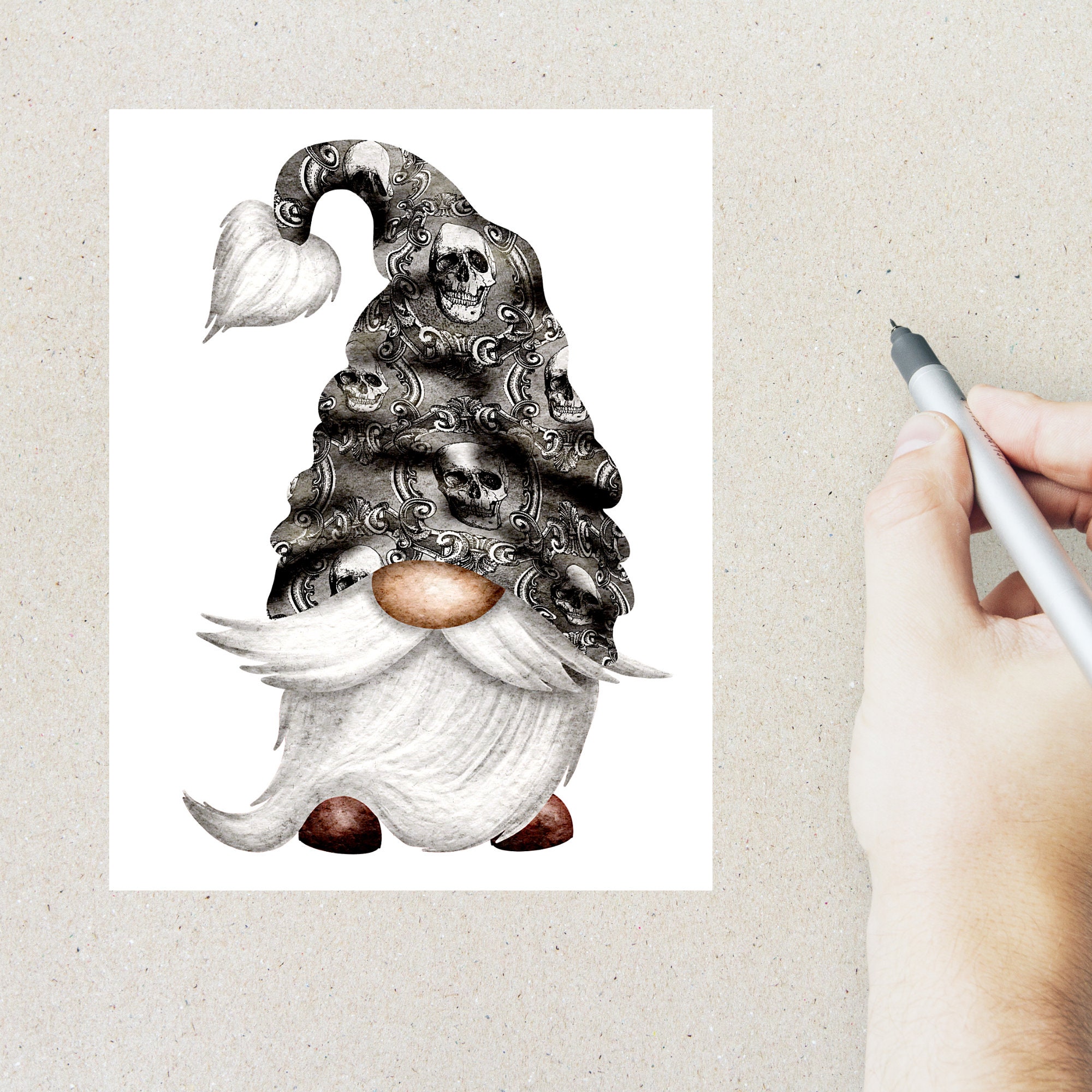 Gothic Gnomes Postcard Set 4 Postcards 130 Thick Cardstock - Etsy