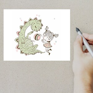 Dino Fun Postcard Set | 4 Postcards | 130 Thick Cardstock | for Sending ...