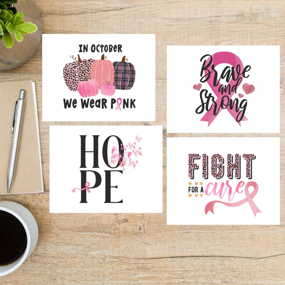 Breast Cancer Awareness - October - Postcard Set | 4 Postcards | 130 ...