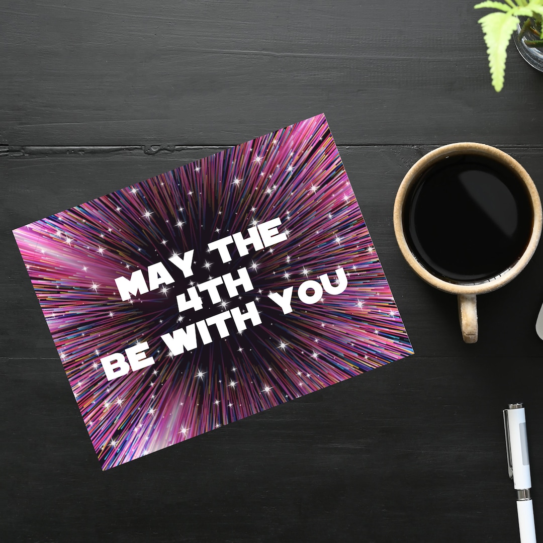 May the 4th Be With You | 1 Postcard | Thick Cardstock | for Sending a ...