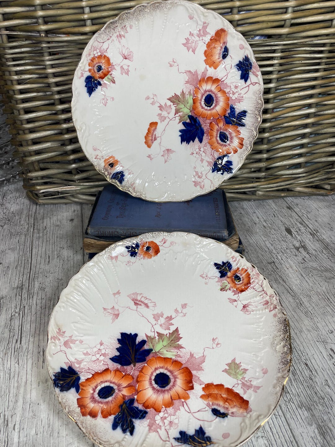 Vintage Pair of Antique 19th Century S Hancock and Sons Staffordshire ...