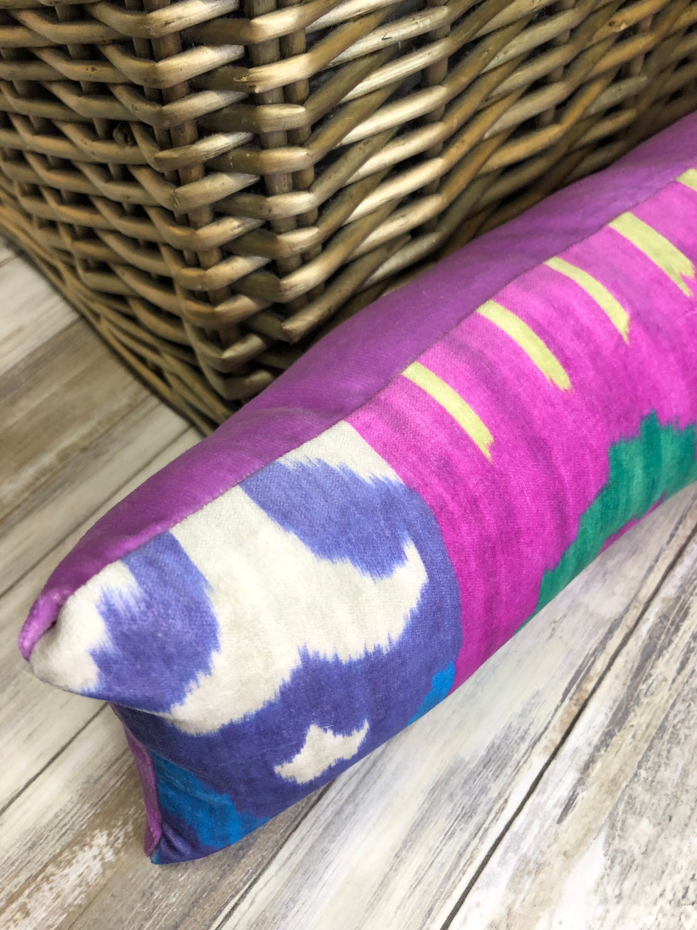 Rainbow Velvet Fabric Handmade Draught Excluder Save Money and - Etsy UK