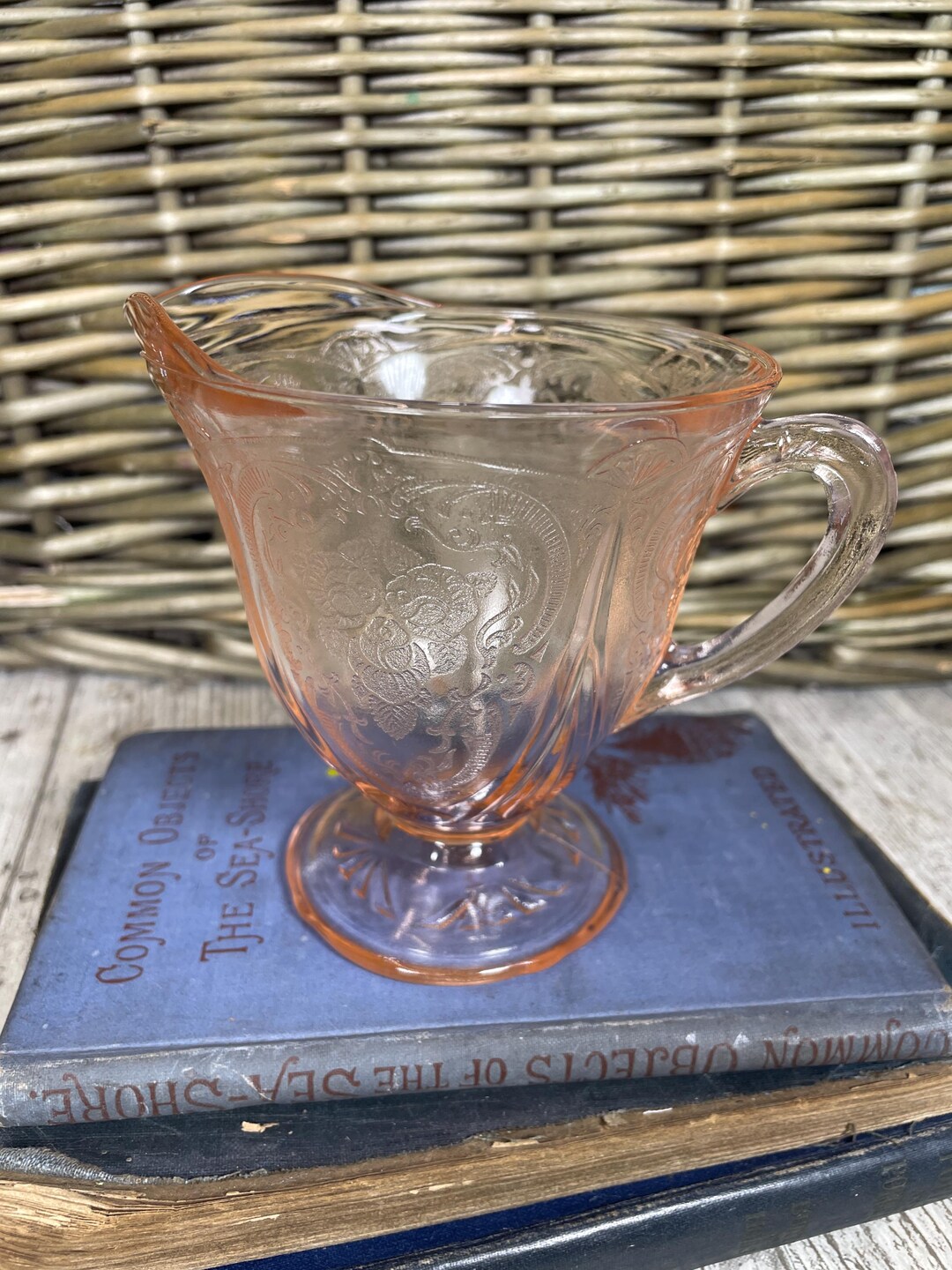 Vintage Pink Depression Glass Jug Creamer Art Deco 1930s - Etsy