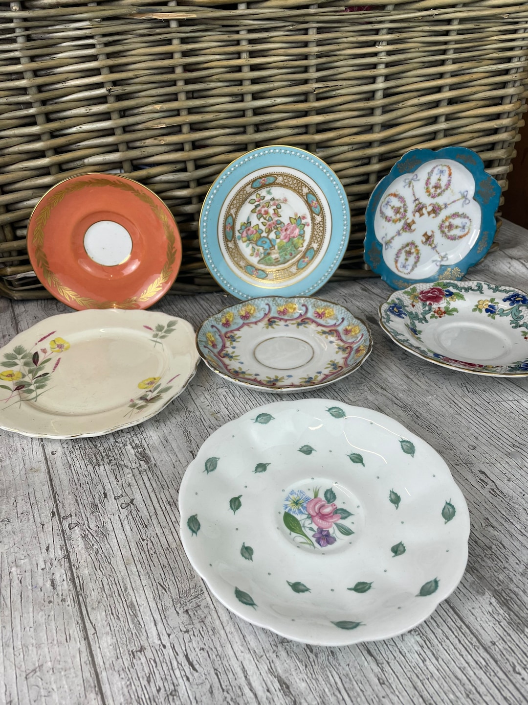 Vintage Decorative Small Side Plates Floral With Gold Detail Ornate ...