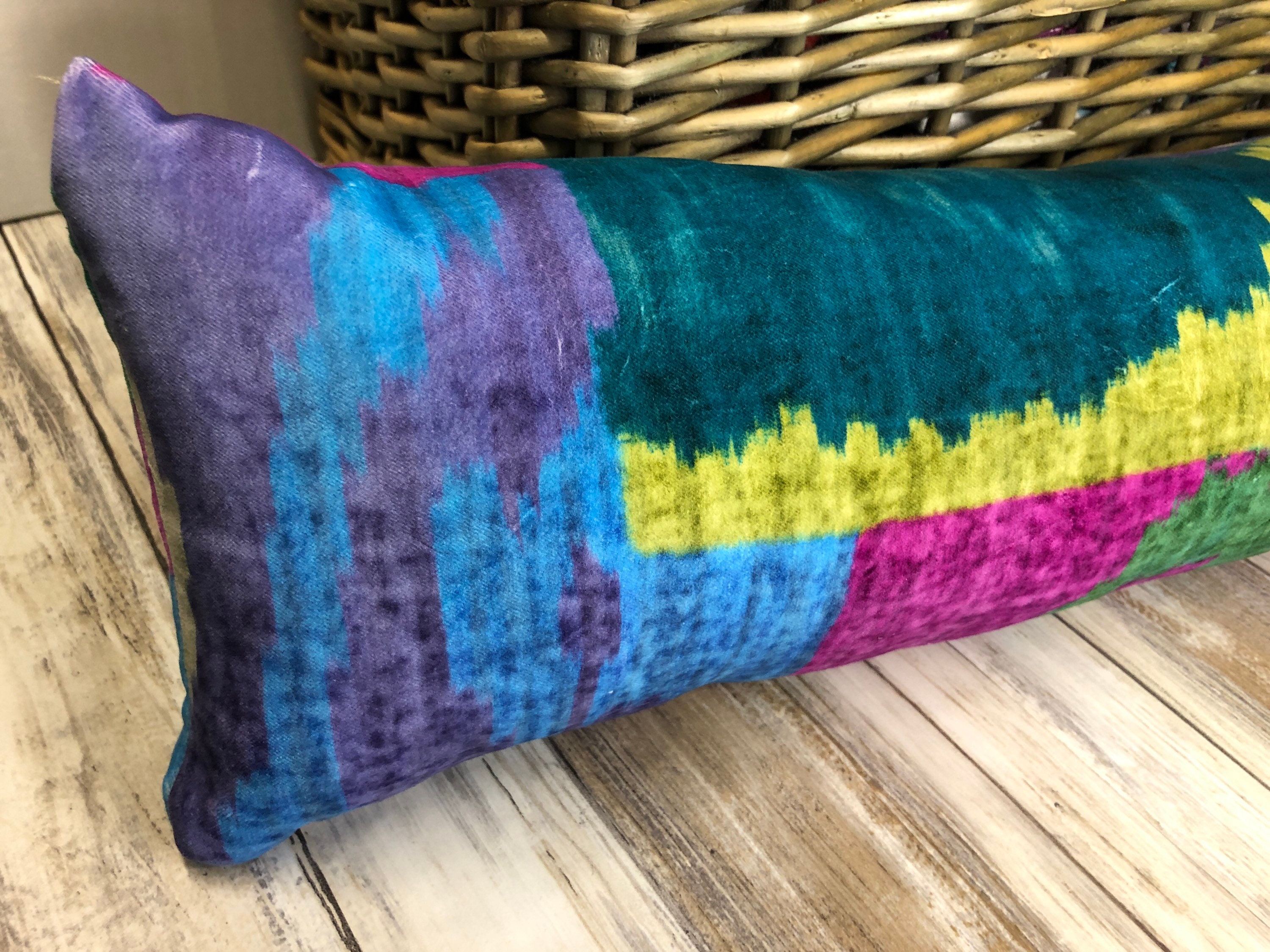 Rainbow Velvet Fabric Handmade Draught Excluder Save Money and | Etsy UK