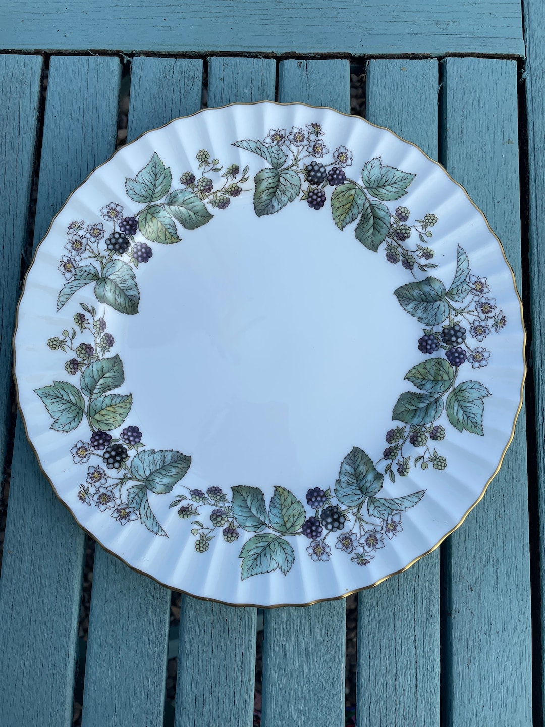 Royal Worcester Bone China Lavinia Dinner Plate White Blackberry Design ...