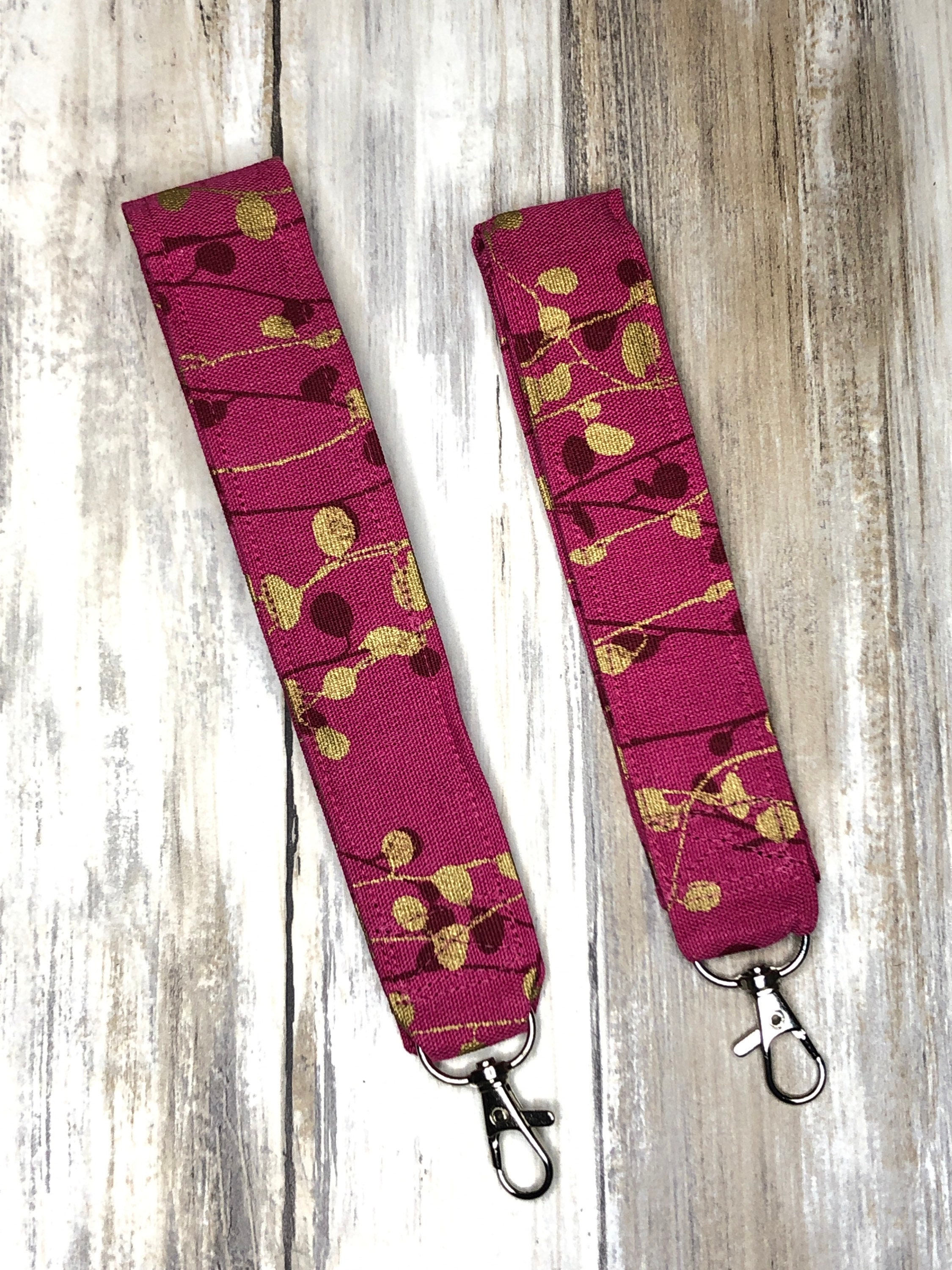 Keyring Strap, Keychain Wristlet, Handmade Fabric Keyring Clarissa ...