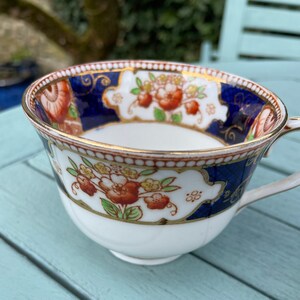 Vintage Colclough Navy Blue and Gold Floral Bone China Tea Cup and ...