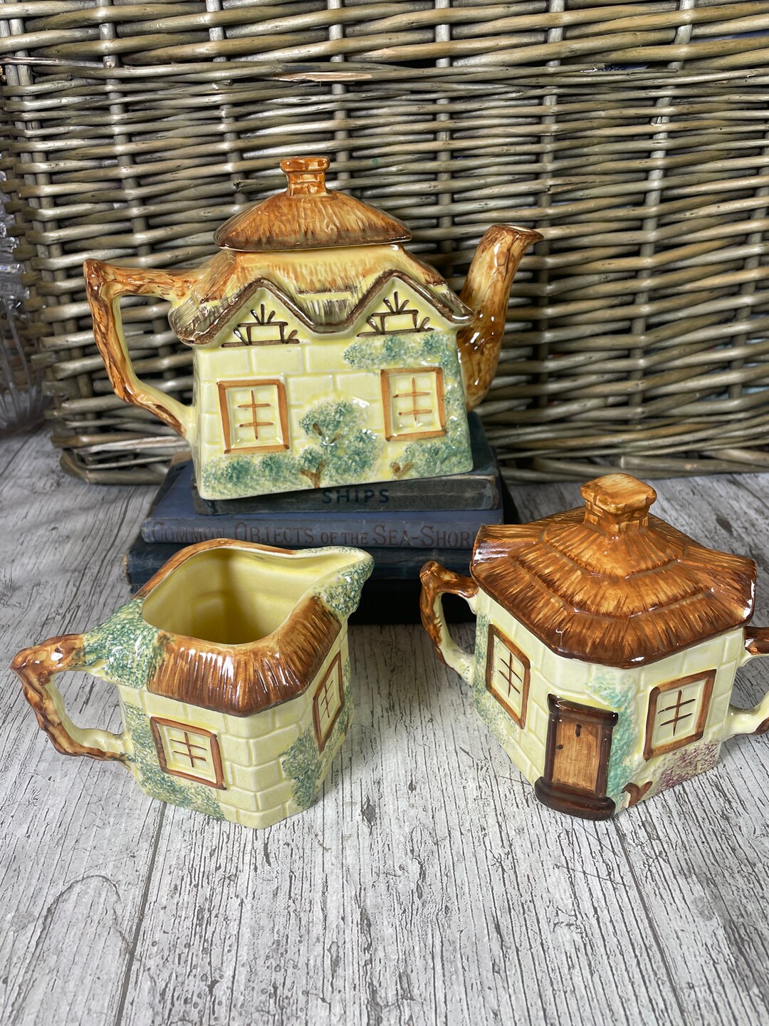 Lovely Trio of Keele Street Pottery Ltd Cottage Ware Teapot, Lidded ...