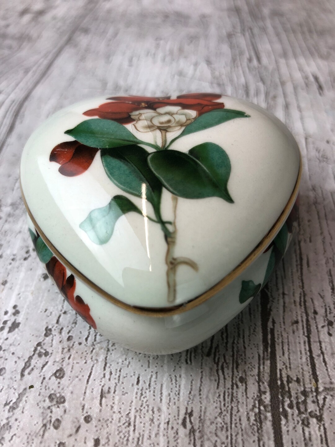 Vintage Royal Worcester Palissy England Small Decorative Heart Shaped ...