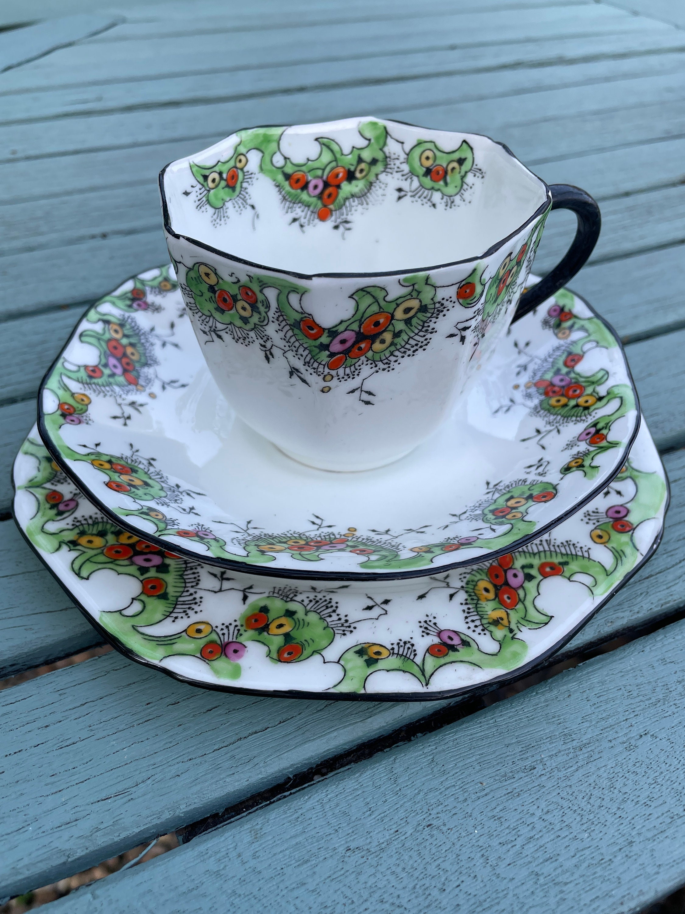 Vintage Sutherland Bone China Tea Cup, Saucer and Plate Set Made in ...