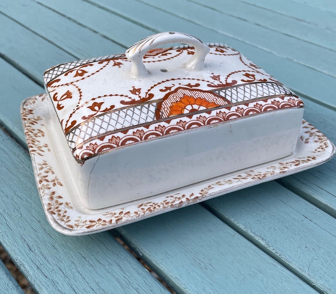 Vintage Barkers and Kent Covered Cheese/ Butter Dish Lidded 1930s - Etsy