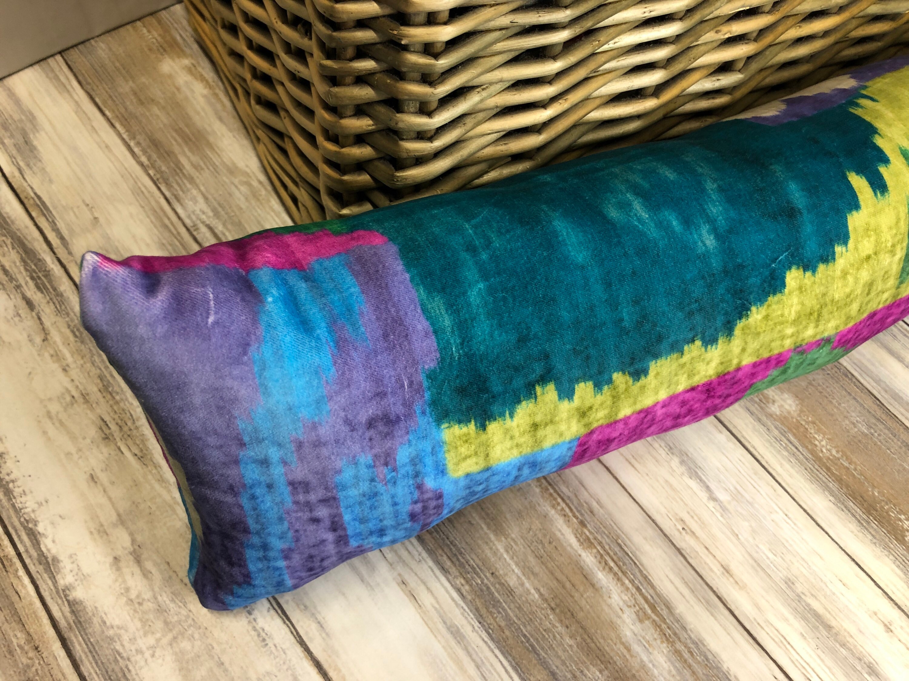 Rainbow Velvet Fabric Handmade Draught Excluder Save Money and - Etsy UK