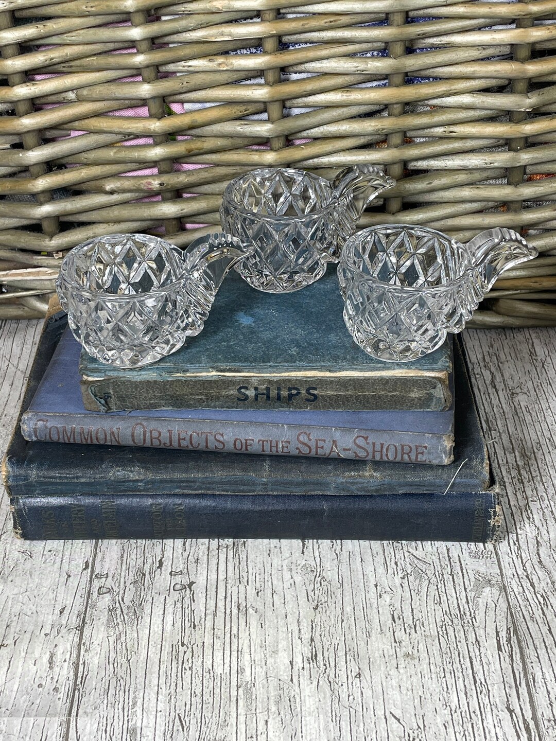 Vintage Glass Egg Cups Cut Glass Set of Three Glassware - Etsy