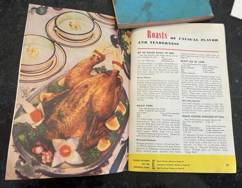 Lot (4) Vintage Cookbook 1960’s-70’s Ephemera Junk Journal Recipes ...