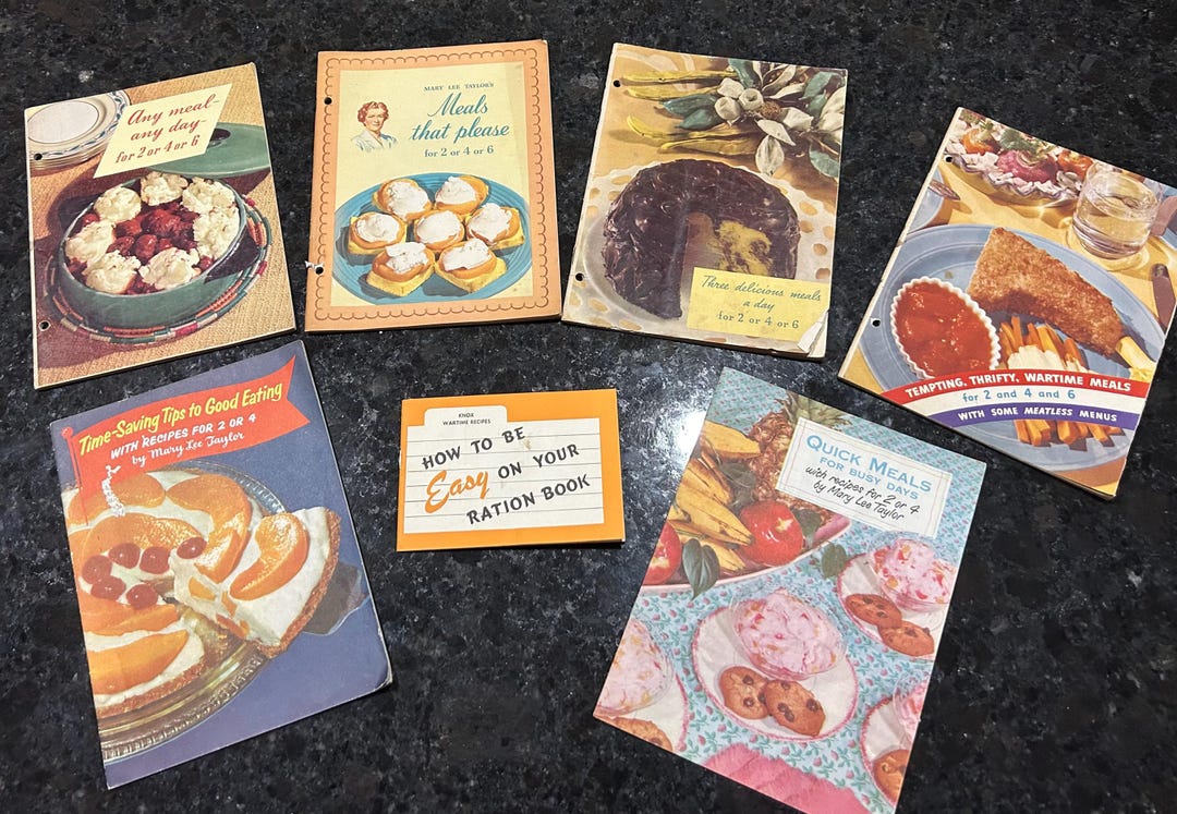 Lot Mary Lee Taylor Cookbooks 1940’s - Knox - Thrifty Meals 2 or 4 or 6 ...