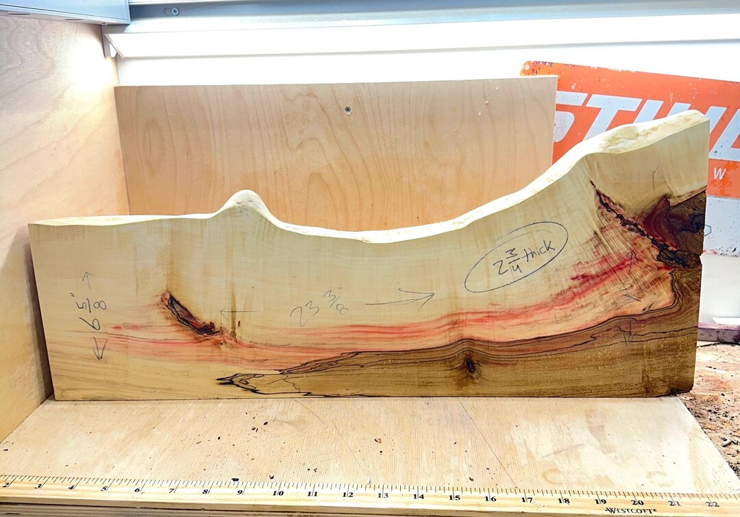 Live Edge Box Elder Spalted Slab - Etsy