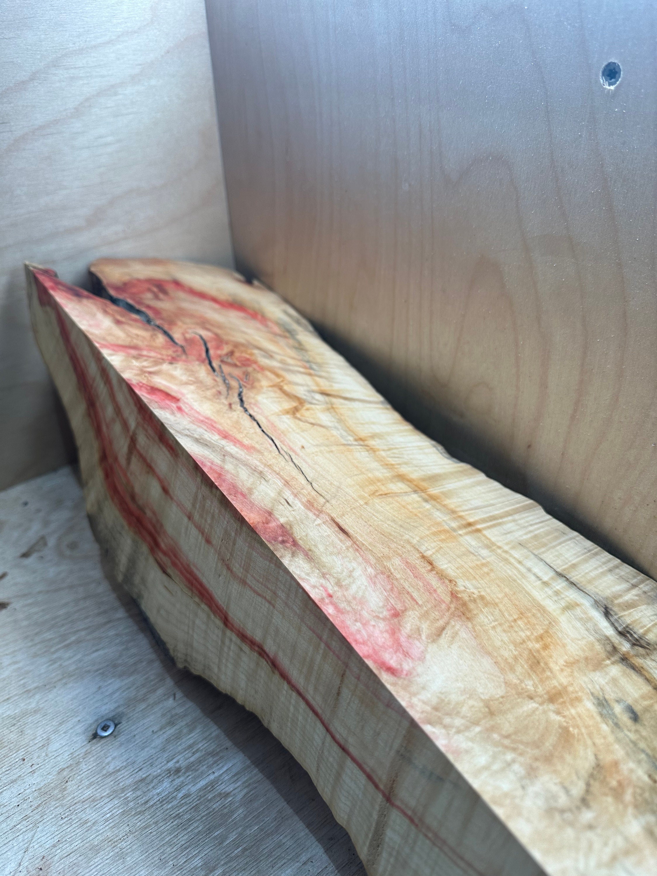 Big Figured Box Elder 1/4 Log - Etsy