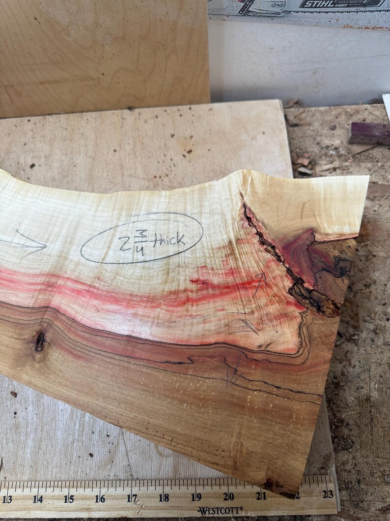 Live Edge Box Elder Spalted Slab - Etsy