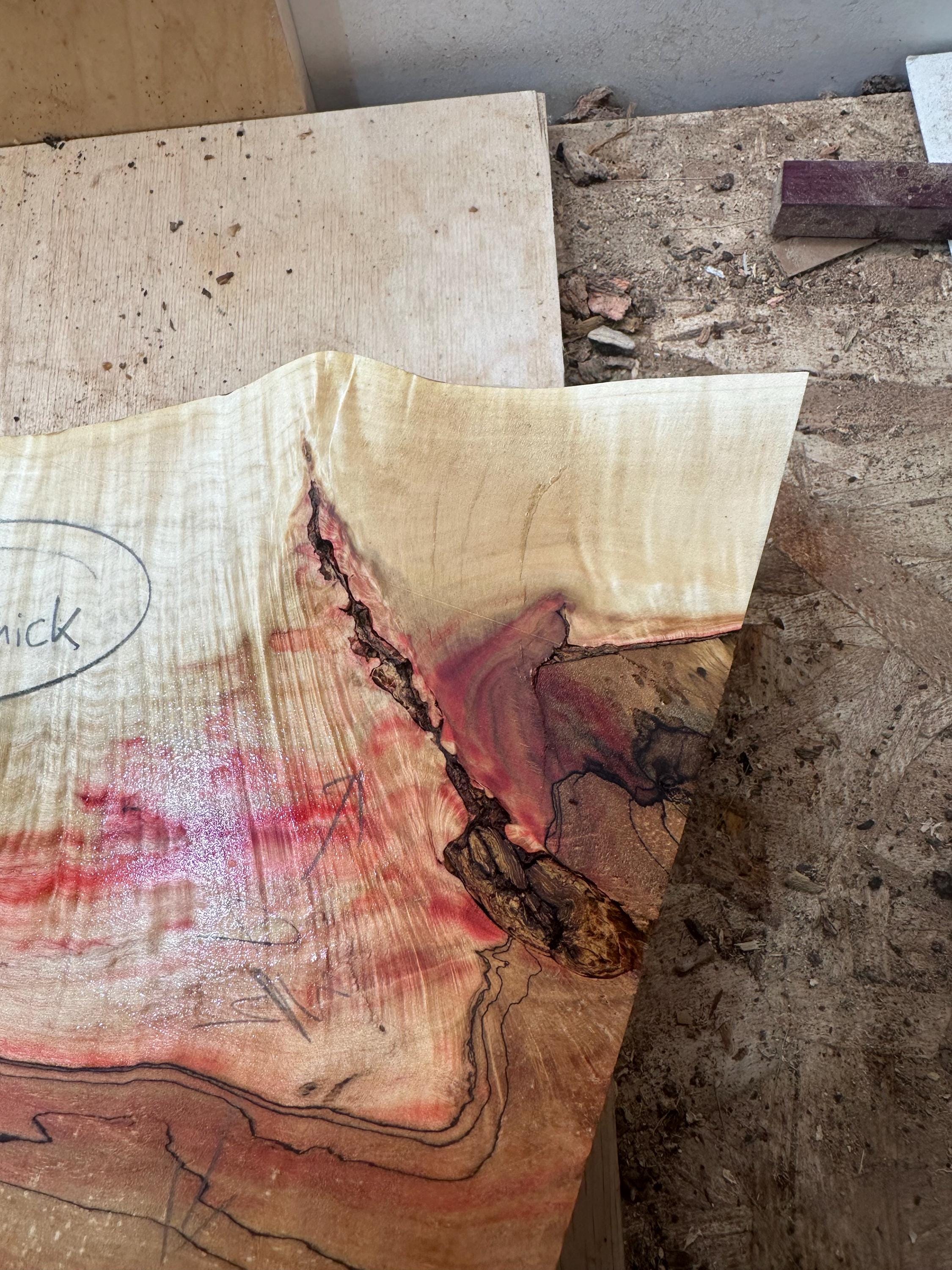 Live Edge Box Elder Spalted Slab - Etsy