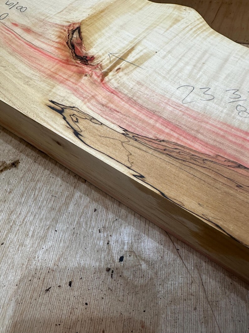 Live Edge Box Elder Spalted Slab - Etsy