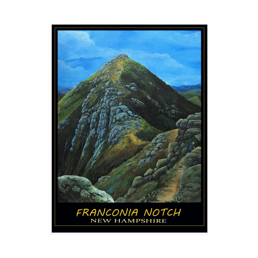 Franconia Notch Art Print Scenic Travel Poster Wall Painting Home Decor ...