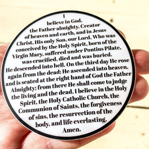 Apostle’s Creed | Catholic Education | Catholic Sticker | Learn Prayer ...