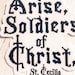 Arise Soldiers of Christ Decal | St. Cecilia Quote | Catholic Sticker ...
