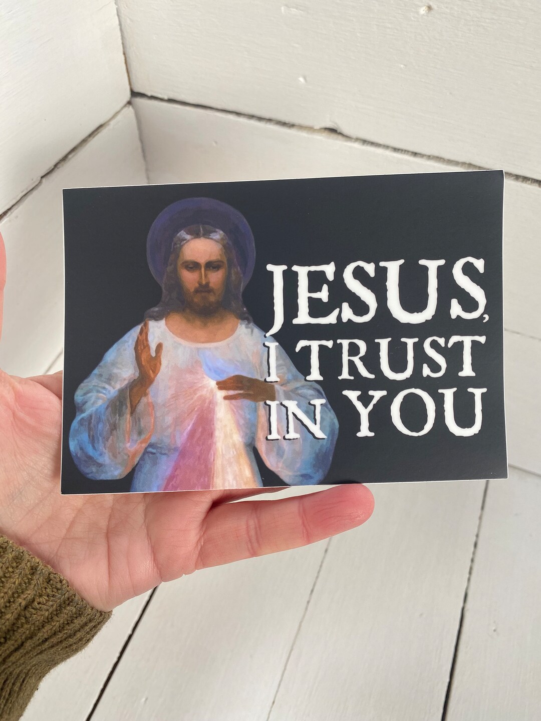 BUMPER Divine Mercy Sticker | "jesus, I Trust in You" | Original Image ...