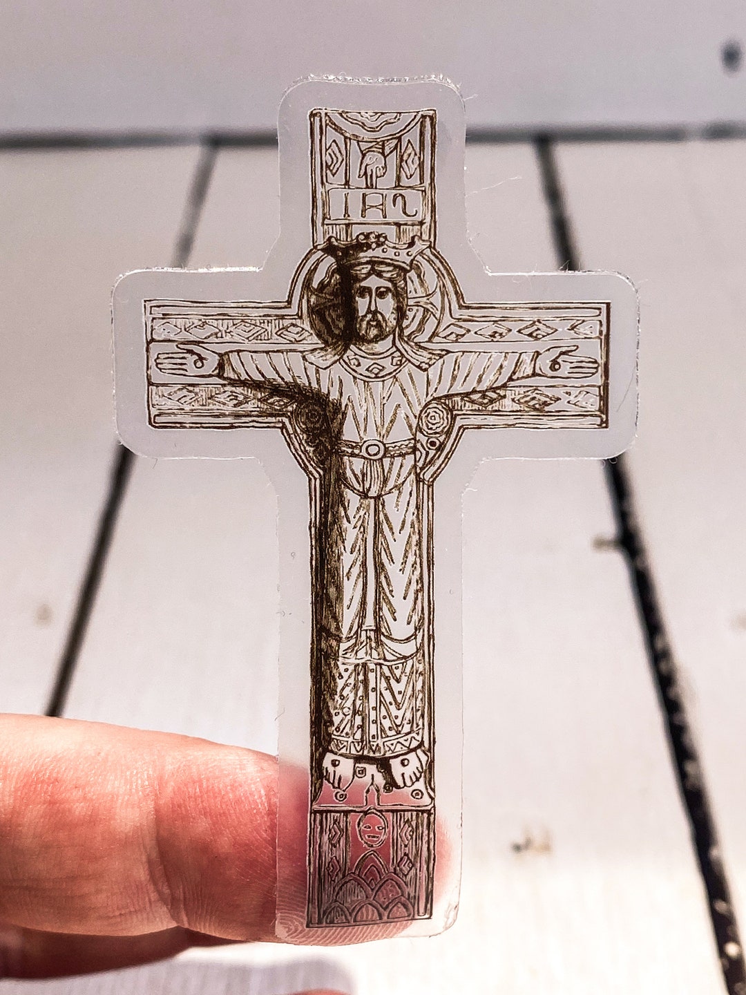 Pegatina católica CLARA y marrón / Cristo Rey / Christus Rex ...