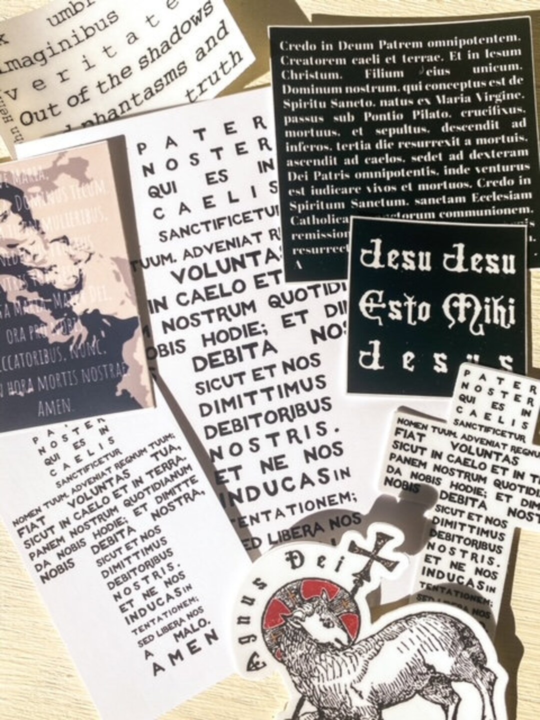 Catholic Latin Prayers Stickers & Prints Mega Bundle - Etsy