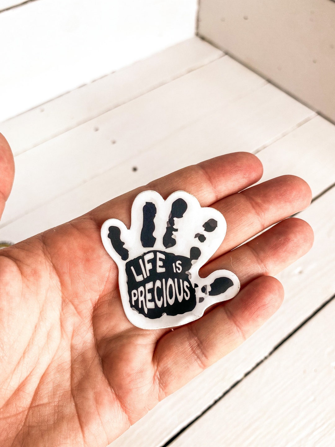 MINI Sized Black and White | "life is Precious." | Christian Pro-life ...