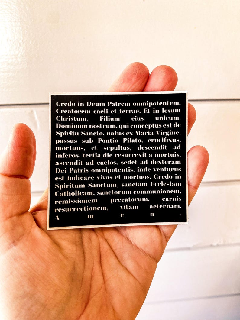 Apostle's Creed Sticker: Latin Mass, Traditional Catholic - Etsy