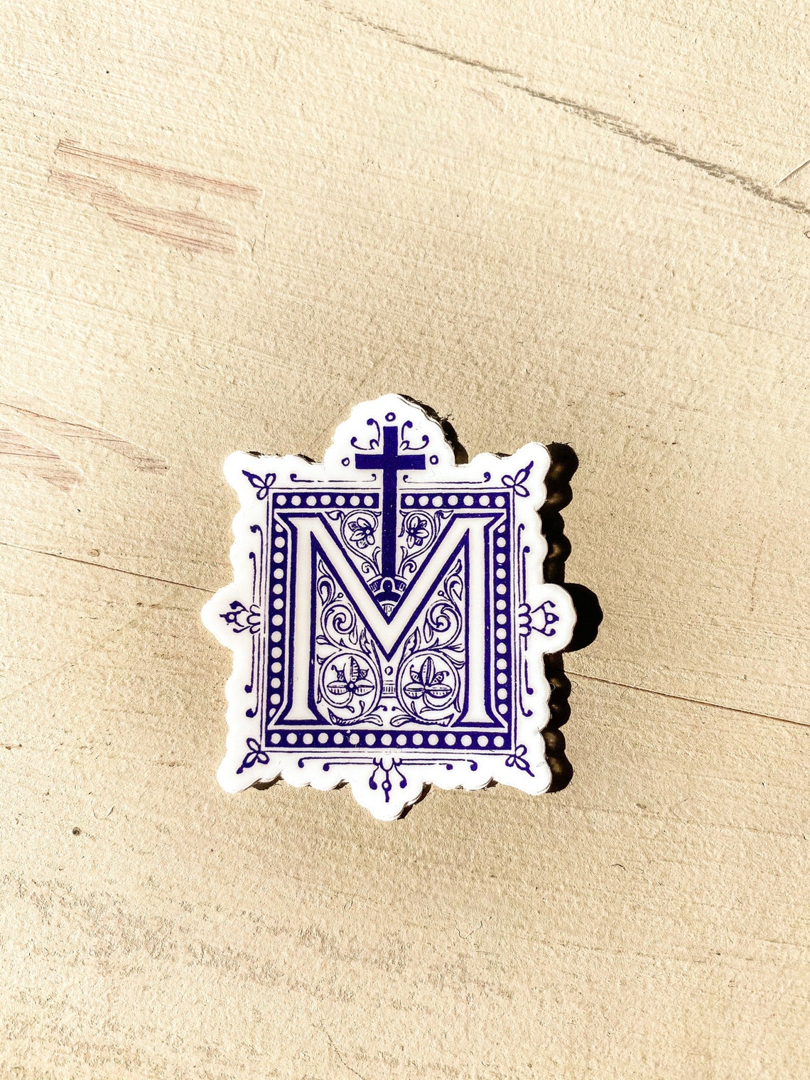 MINI Marian Cross Miniature Catholic Sticker/decal Vintage | Etsy