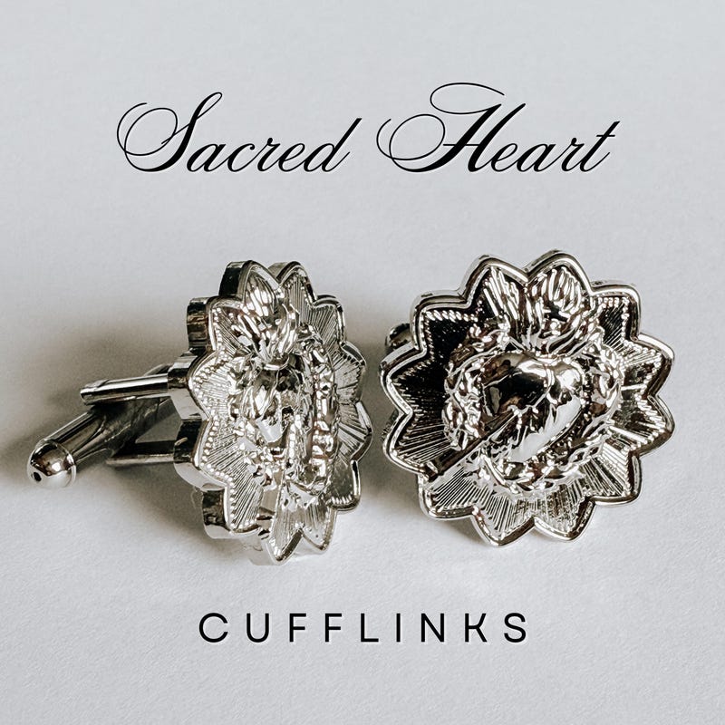 Heart Cufflinks Antique - Etsy