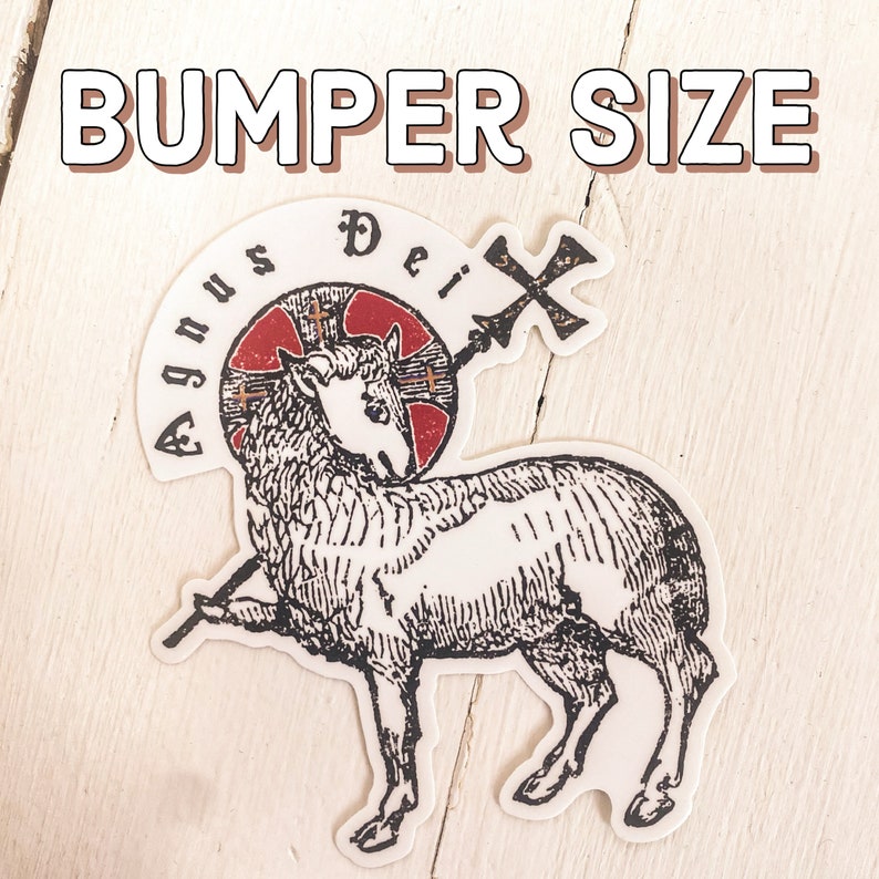 Agnus Dei Bumper Sticker: Vintage Style Catholic Decal - Etsy